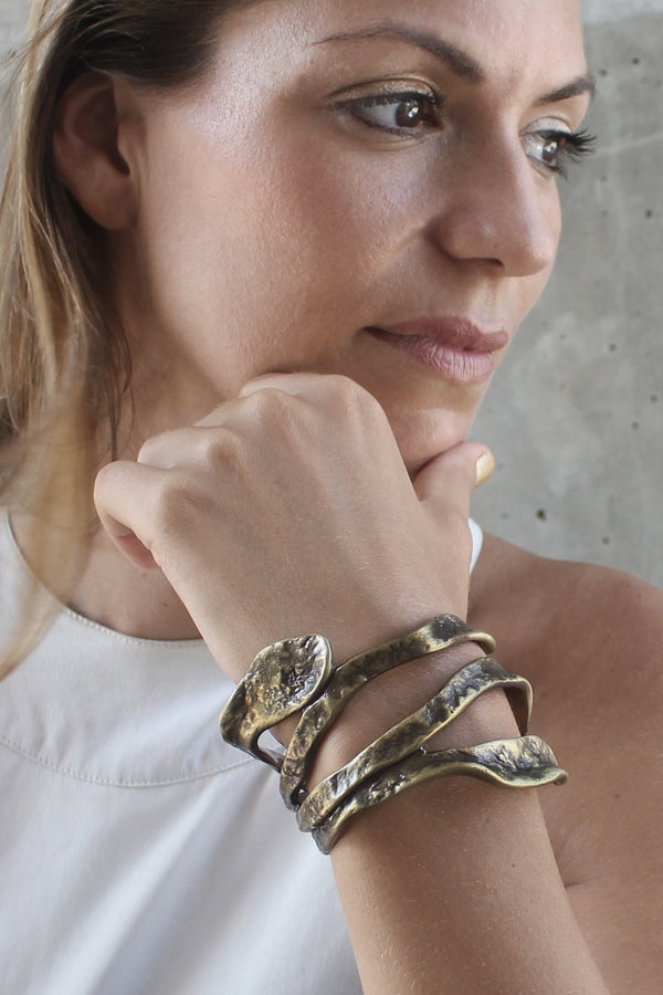 The graceful Dune Cuff in Espresso bronze! - Manifest Design